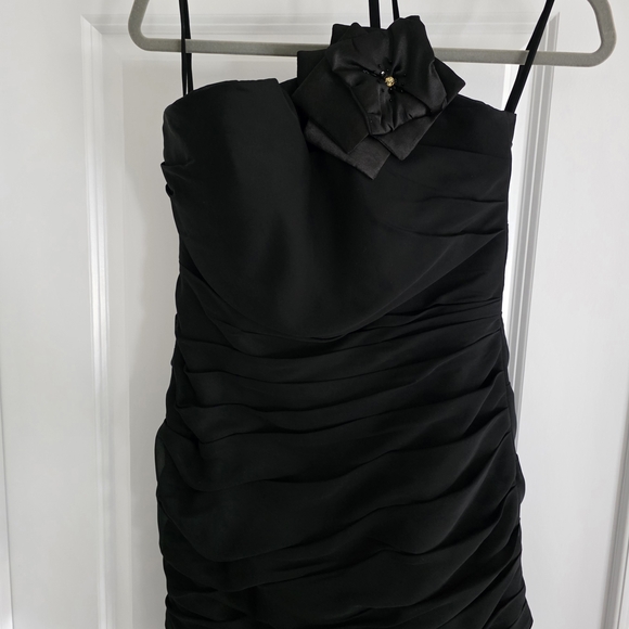 Light In The Box | Dresses | Chic Black Strapless Dress With Bow Detail ...